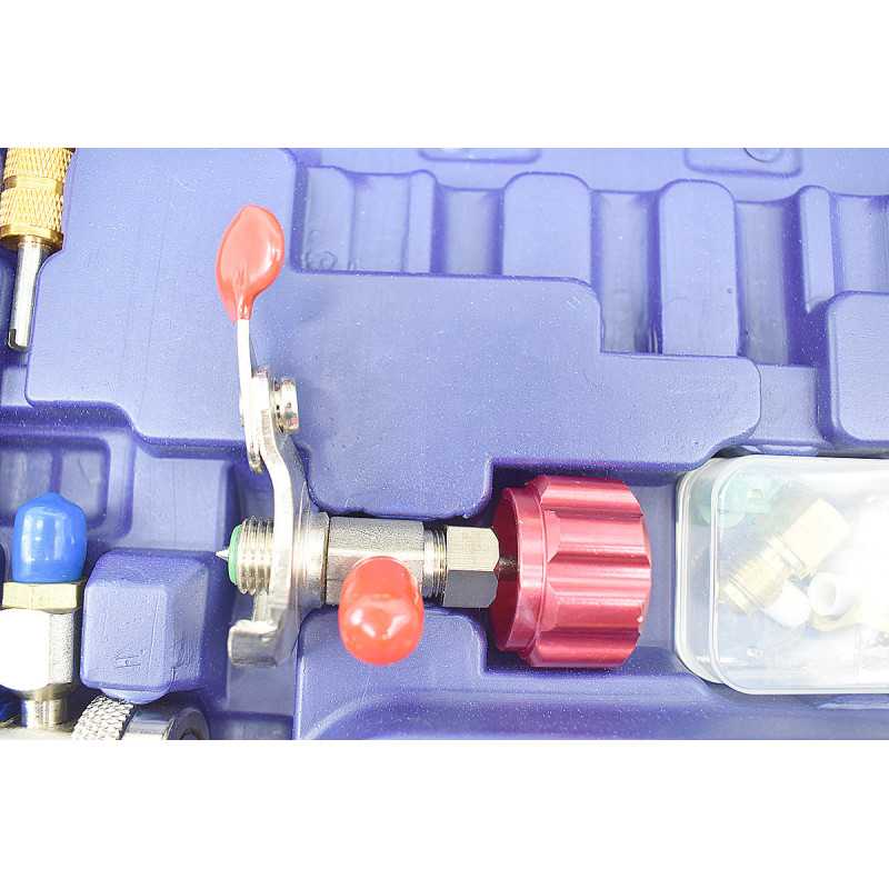 4-way Manifold box for R1234YF, R134a and R404a