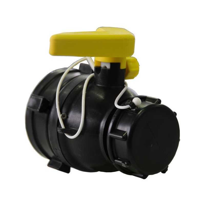 Válvula de bola de 70 mm con tuerca flotante y sellos LDPE