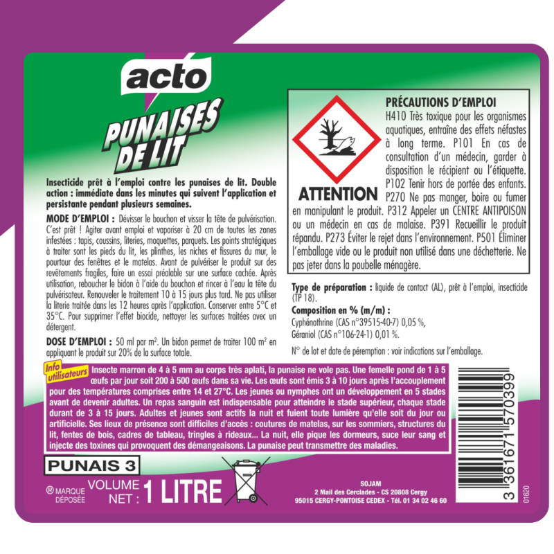 ACTO Special Bed Bugs - Powerful Insecticidal Lacquer
