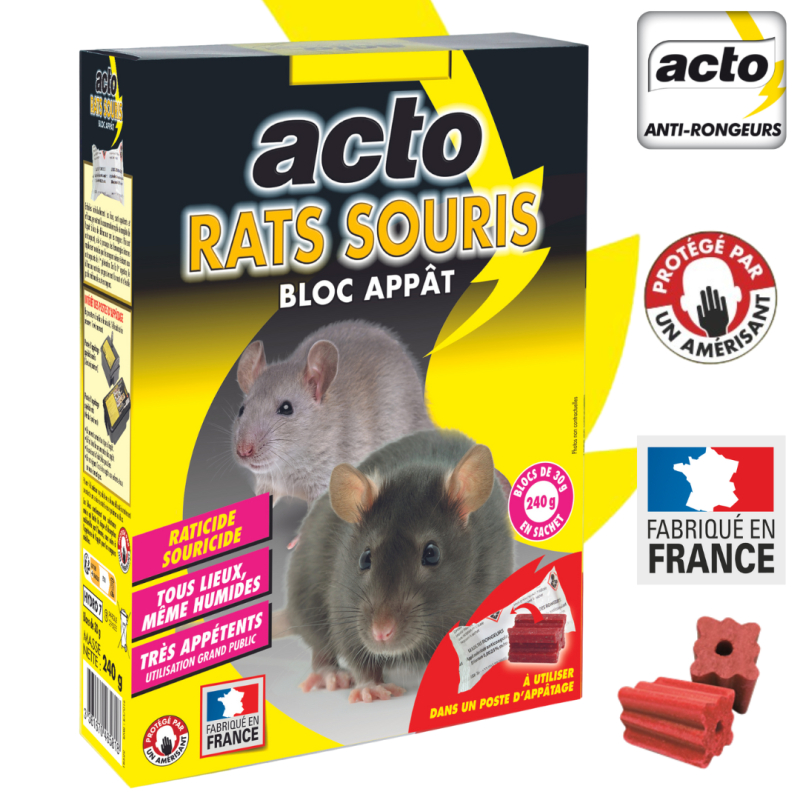 Bait blocks ACTO RATS - MICE for deratization – Efficient and fast