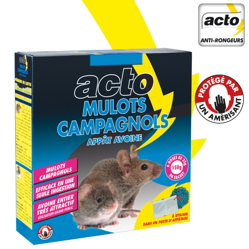 ACTO Vole Mice Oat Bait | Control efectivo de roedores