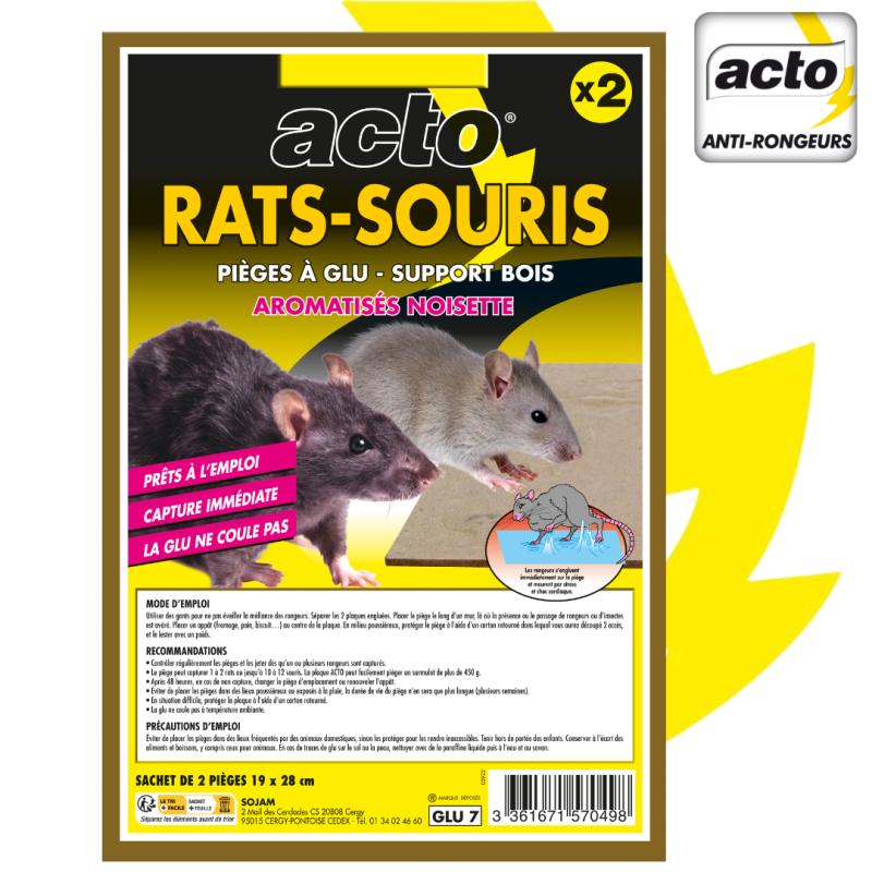 Glue Traps ACTO Rodent Repellents for Rats & Mice - Hazelnut Flavored ...